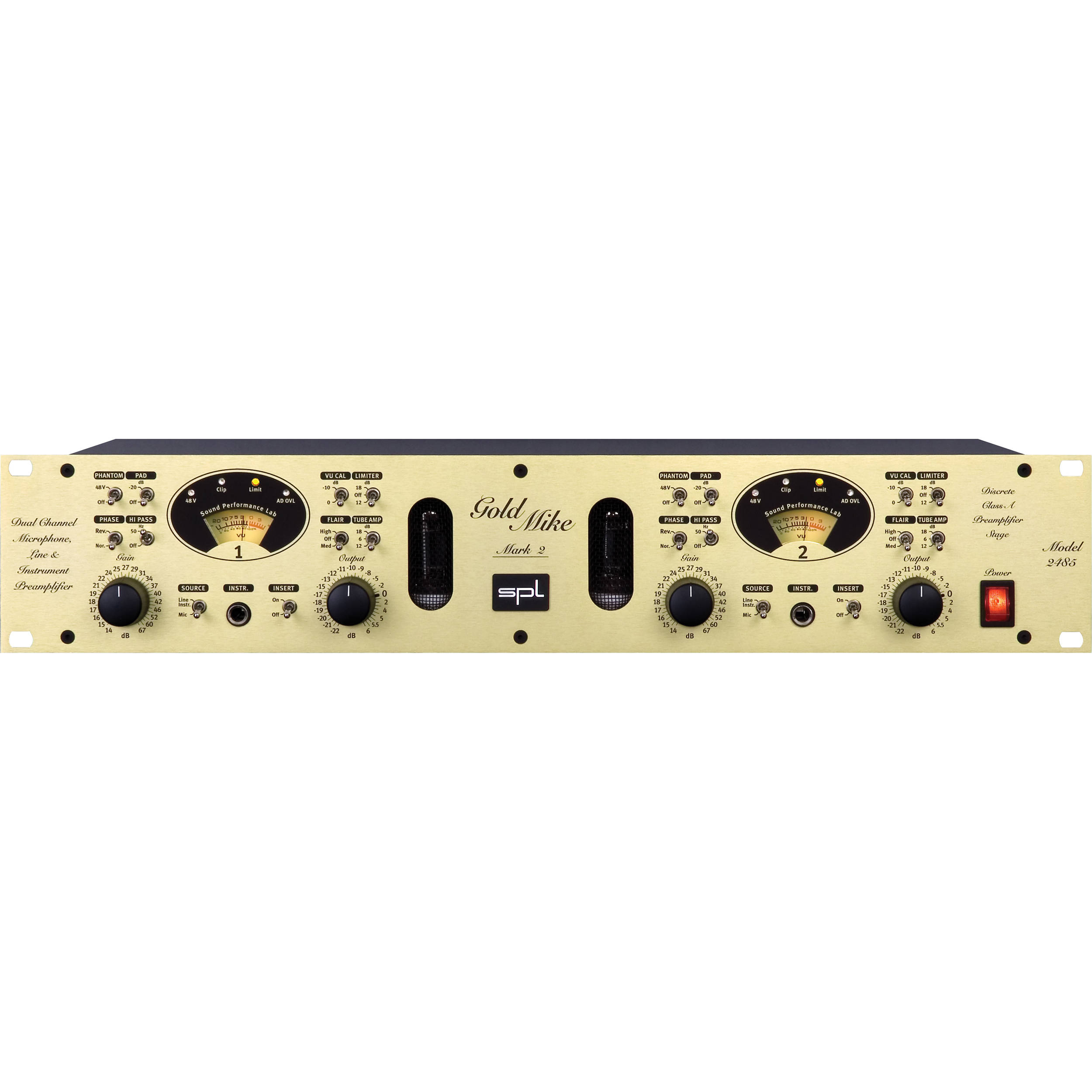 SPL GoldMike MK2 Dual-Channel Preamplifier w/ A to D 248523 B&H
