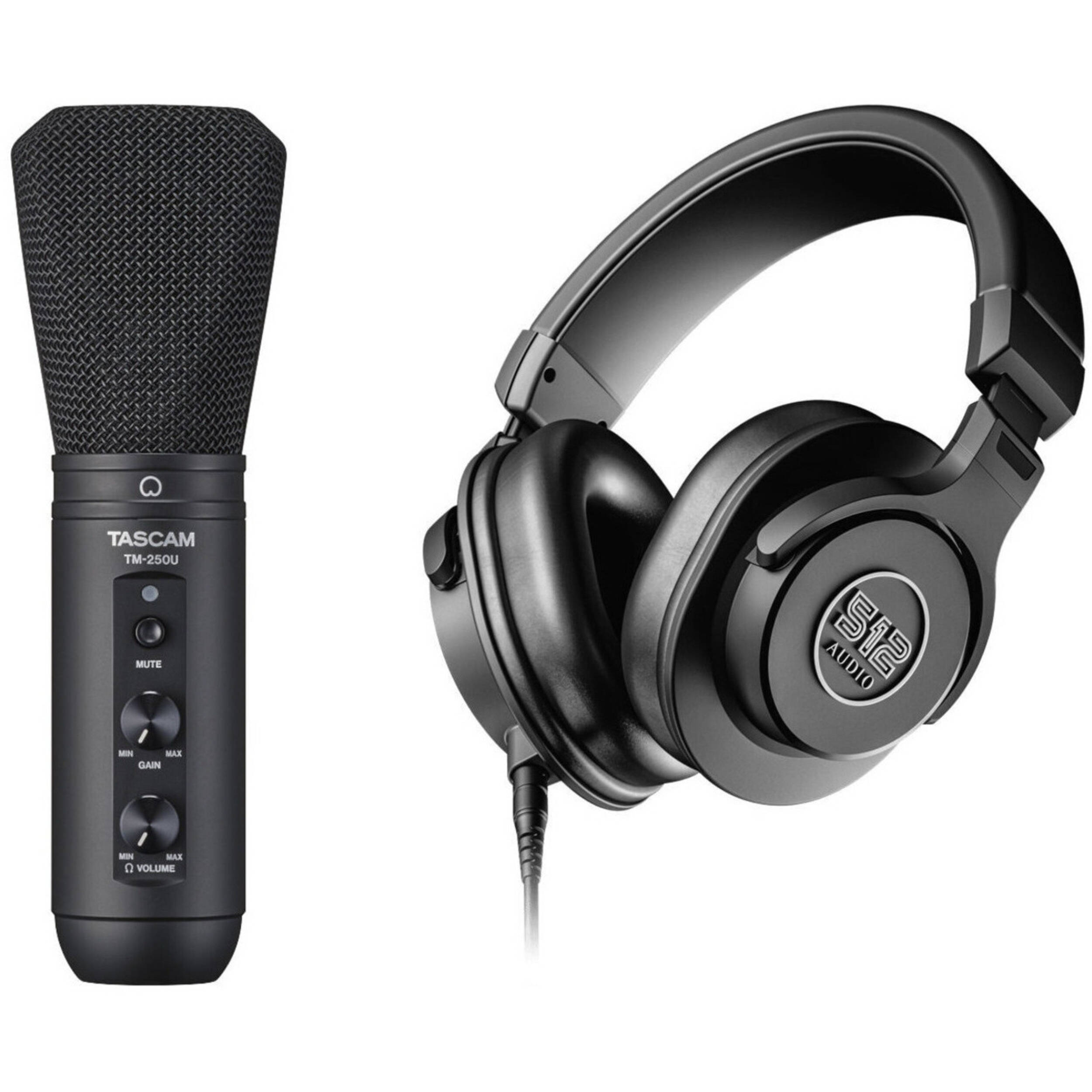 TASCAM TM-250U Supercardioid USB-C Condenser Microphone Kit with