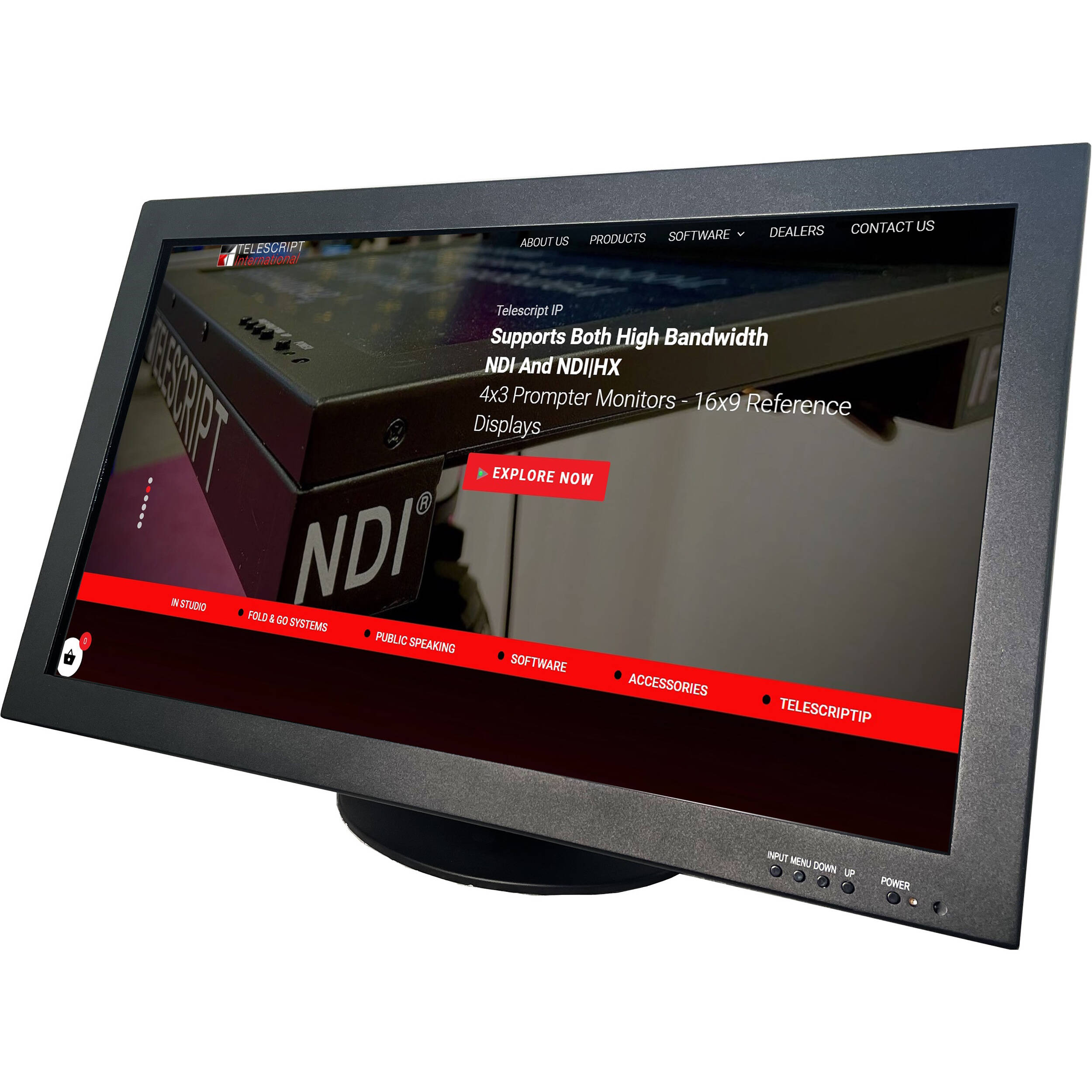 Telescript 24" 4K IP 12G-SDI Monitor with Desktop 4K 24 REF NDI