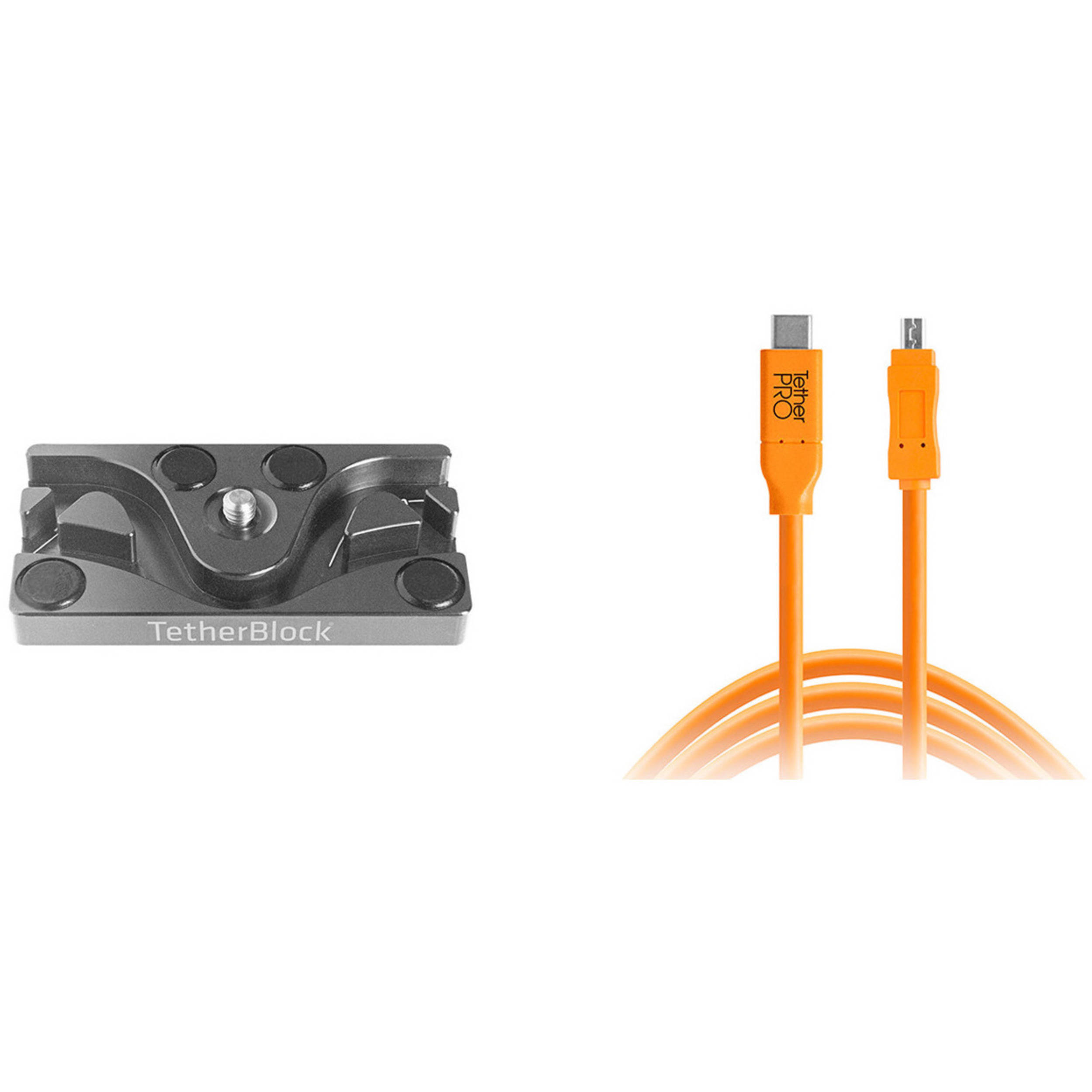 Tether Tools TetherPro USB Cable with TetherBLOCK Mounting Plate