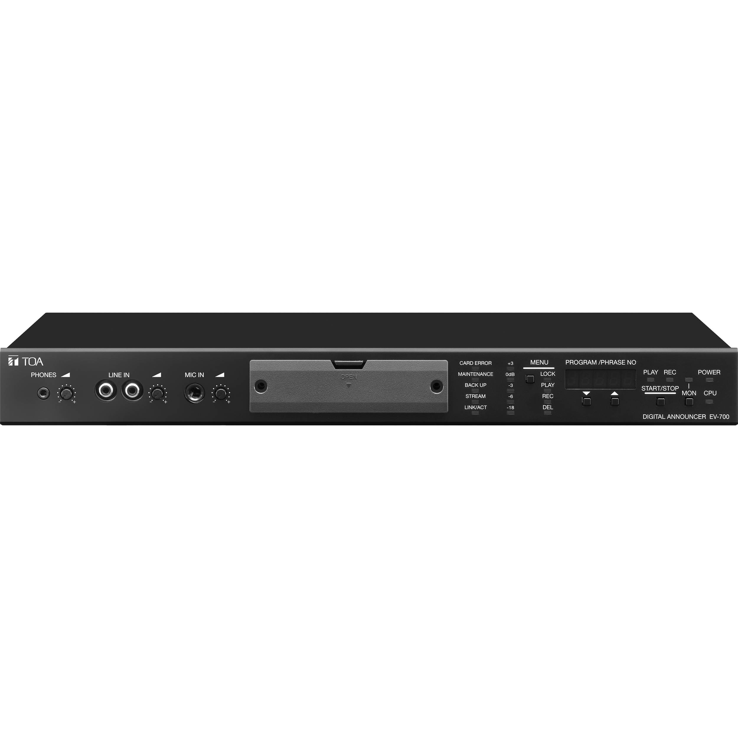 Toa Electronics Digital Announcer for PA System EV-700PS B&H