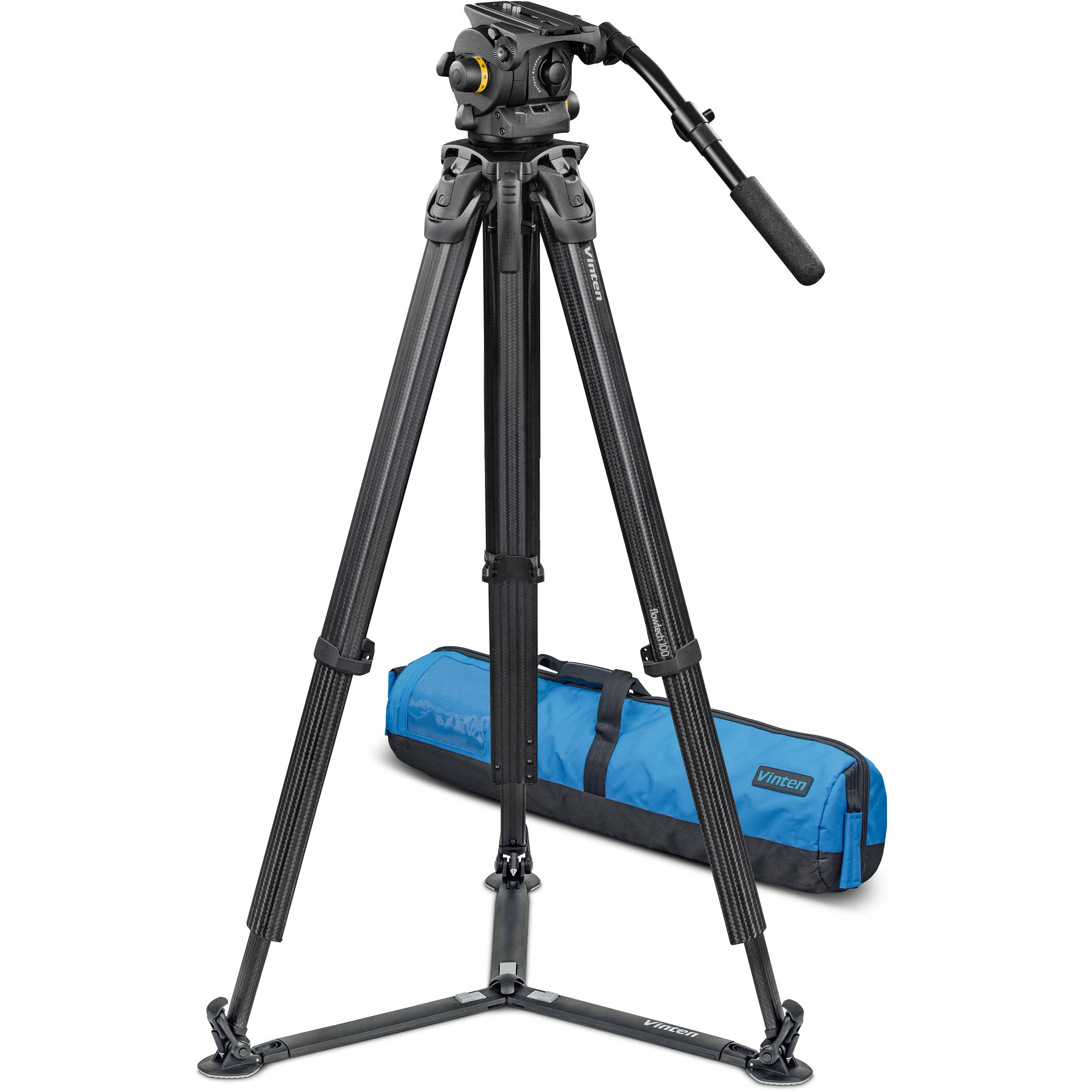 Vinten System Vision 100 FT Head, Carbon Fiber Tripod,