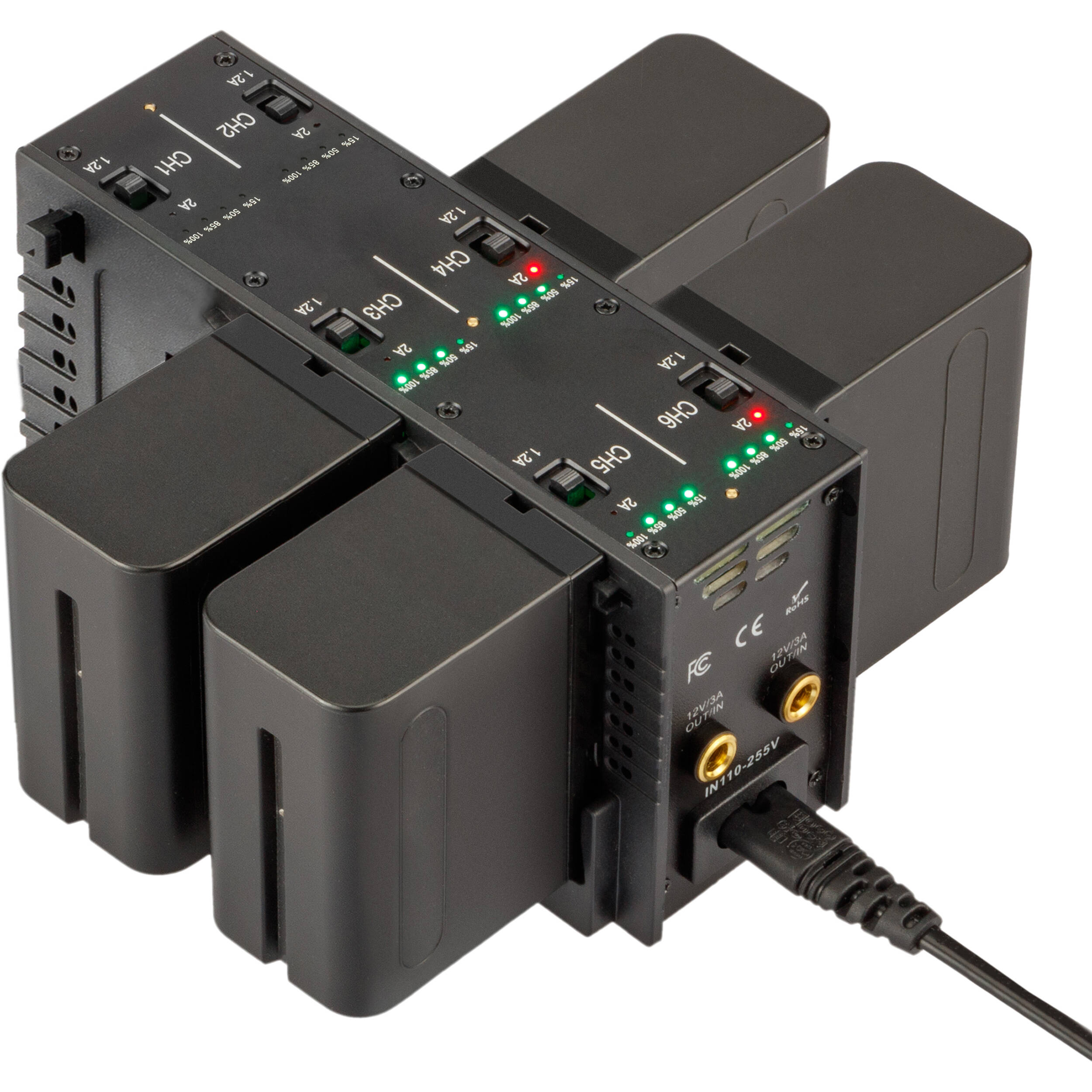 Watson NP-F970 High-Capacity 4-Battery Kit with L-Train 6-Bay