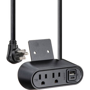 Wiremold Products 2-Outlet Desktop Power Center Slim WSPC220CBK