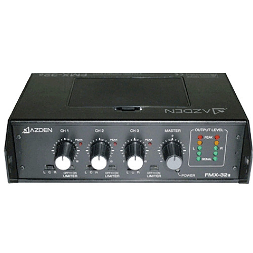 Azden FMX-32A 3-Channel Portable Field Mixer FMX-32A B&H Photo