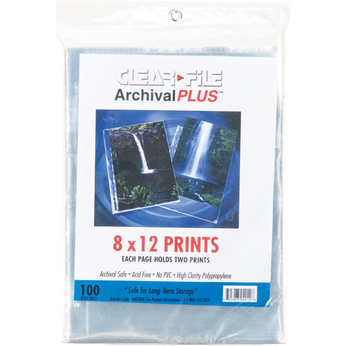 ClearFile Archival-Plus Print Page, Holds Two 8 x 12" 400100B