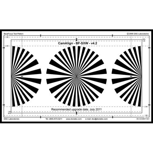 DSC Labs Backfocus Super Maxi Focus Pattern Chart BFSM B&H Photo