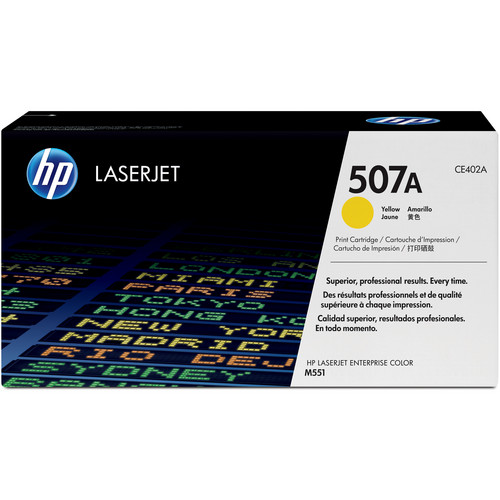 HP 507A Yellow LaserJet Toner Cartridge CE402A B&H Photo Video