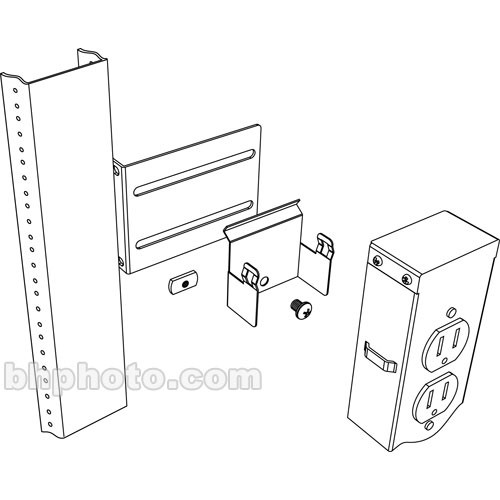 Middle Atlantic PB-5A Vertical Power Strip Brackets PB-5A B&H