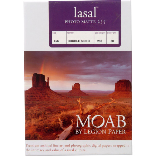 Moab Lasal Photo Matte 235 (4 x 6", 50 Sheets) F01-LSM2354650