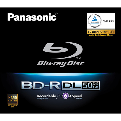 Panasonic Long Life Dual Layer 50GB Blu ray Disc LM BR50MDE B H panasonic-long-life-dual-layer-50gb-blu-ray-disc-lm-br50mde-b-h