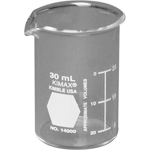 Photographers' Formulary Glass Beaker - 30ml 09-0086 B&H Photo