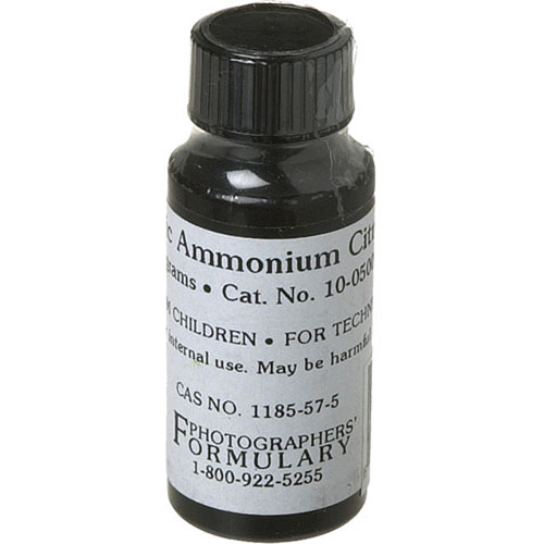 Photographers' Formulary Ferric Ammonium Citrate 10-0500 10G B&H