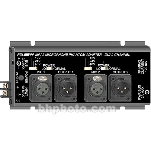 RDL FP-MPA2 - Dual Channel Phantom Power Adapter FP-MPA2 B&H
