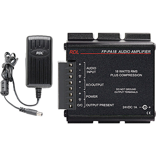 RDL FP-PA18 18 Watt Audio Power Amplifier with Power FP-PA18 B&H