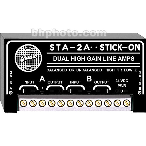 RDL STA-2A Dual High-Gain Line Amplifier STA-2A B&H Photo Video