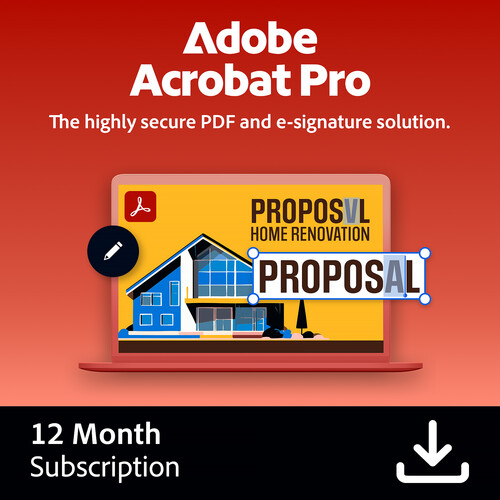 Adobe Acrobat Pro DC (Download, 1-Year Subscription) 65289618