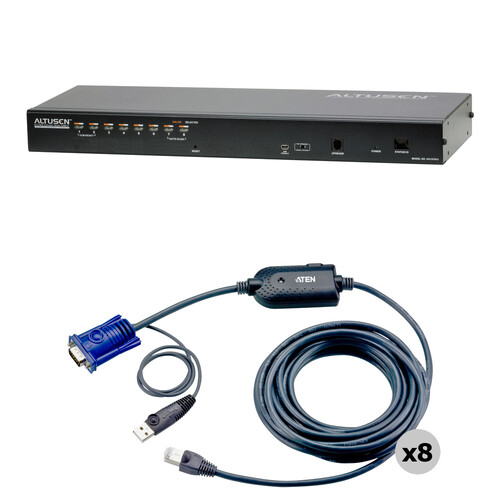 ATEN KH1508Ai 8-Port KVM Switch and USB Adapter Cable Kit (15')