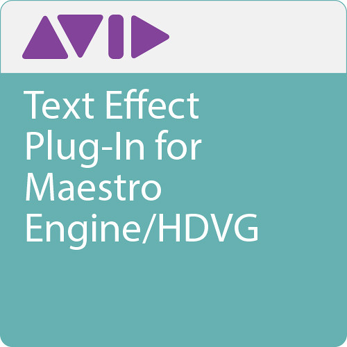 Avid Text Effect Plug-In For Maestro Engine/HDVG 0100-34065-02