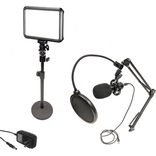 Bescor Specter Light Kit with Tabletop Stand, SPECTERSTREAM1MIC