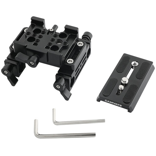 CAMVATE Manfrotto-Type Quick Release Baseplate with 15mm C2577