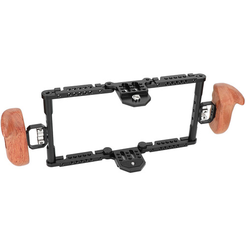CAMVATE Full Monitor Cage Kit with Wooden Handles for 5 to C3163