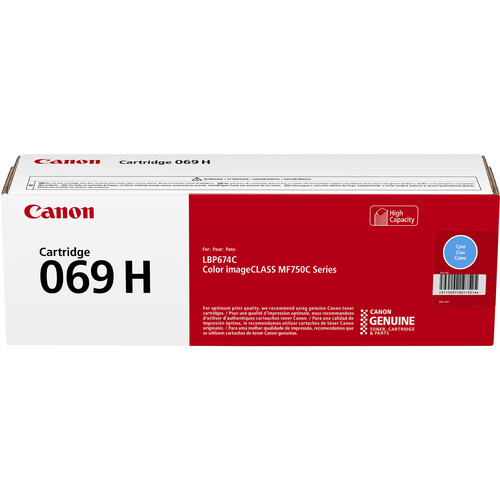 Canon 069 High-Capacity Cyan Toner Cartridge 5097C001 B&H Photo