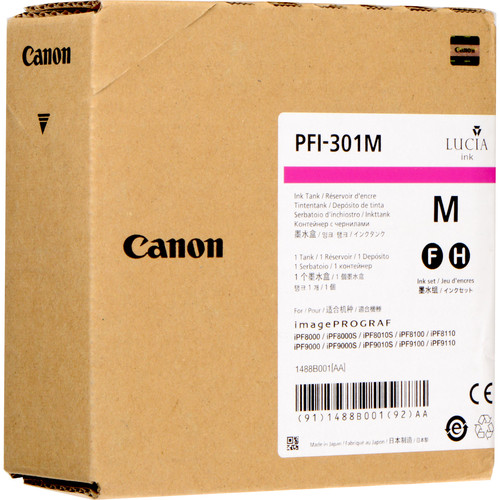 Canon PFI-307M Magenta Ink Cartridge (330 mL) 9813B001AA B&H