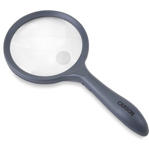 Carson HM-44 2x LED Lighted Handheld Magnifier with 4x HM-44 B&H