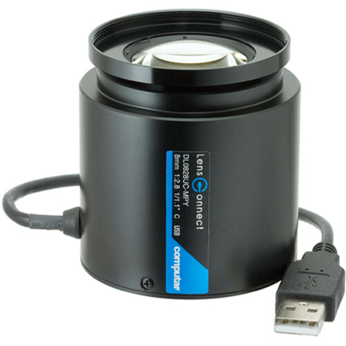 Computar C-Mount LensConnect 8mm Fixed Focal Lens DL0828UC-MPY