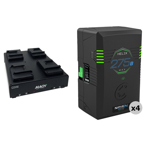 Core SWX Helix Max 275 Dual-Voltage 4-Battery Kit with Mach4
