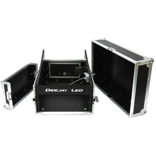 DeeJay LED Slant Mixer Rack with 4 RU Top Section (14 RU)