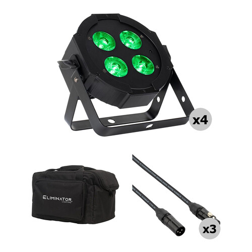 Eliminator Lighting Mega Hex L Par RGBLA+UV LED Wash Light Kit