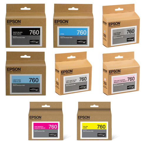 Epson T760 Ultrachrome HD Eight Ink Cartridge Kit with Photo
