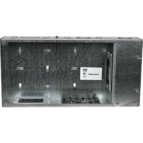 FSR Flat Panel Display Wall Box with Decora & Duplex PWB-253-BLK