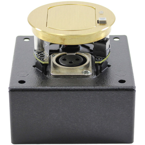FSR T3-MJ1BM Table Microphone Mount Box with Mute & T3-MJ1BM-BRS