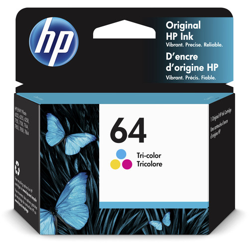 HP 64 Tri-Color Ink Cartridge (4mL) N9J89AN#140 B&H Photo Video