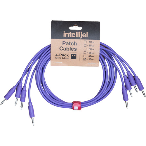 intellijel 3.5mm Patch Cable CABLE-PAK4-90CM-PUR B&H Photo Video
