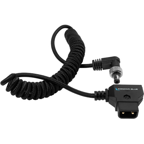 Kondor Blue Coiled D-Tap to Locking DC 2.5mm KB-DCTAP-2.5LOCK-BK