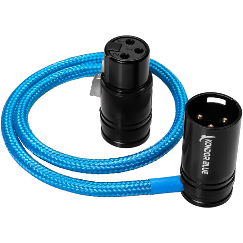 Kondor Blue Straight Low-Profile Right-Angle XLR Cable