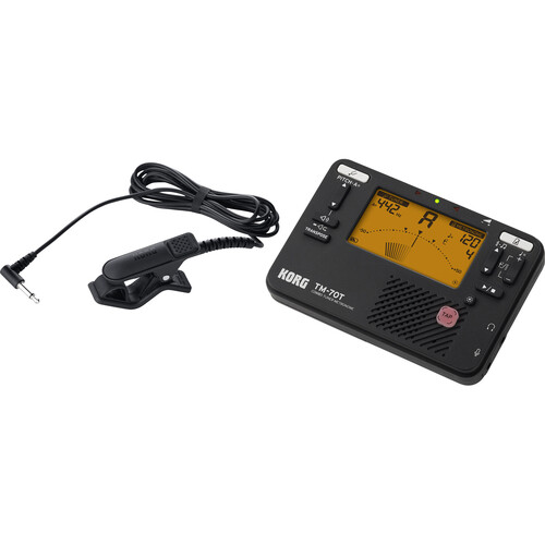 Korg TM-70T Handheld Tuner and Metronome with CM-400 TM70CBK B&H