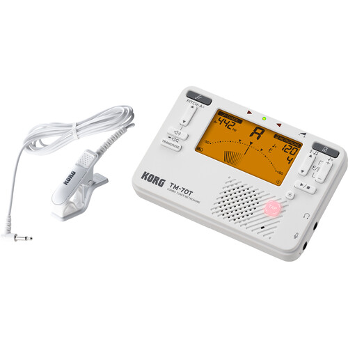 Korg TM-70T Handheld Tuner and Metronome with CM-400 TM70CWH B&H