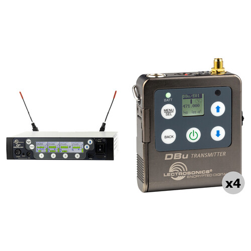 Lectrosonics DSQD 4-Channel Digital Wireless Receiver with Dante
