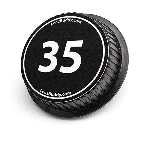 LenzBuddy 35mm Rear Lens Cap (Black & White) 61122-01 B&H Photo