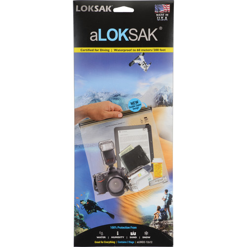 LOKSAK aLOKSAK Waterproof Bags - 12 x 12" LOK-ALOKD2-12X12 B&H