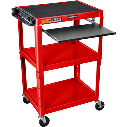 Luxor Adjustable-Height Steel Utility Cart UCMT1KB-RD B&H Photo