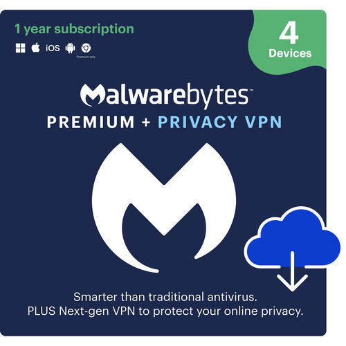 Malwarebytes Premium Antivirus with Privacy VPN 850016168221 B&H