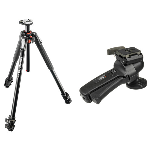 Manfrotto MT190XPRO3 Aluminum Tripod Kit with 322RC2 Grip Action