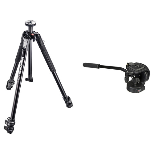 Manfrotto MT190X3 3-Section Tripod with 128RC Micro Fluid Head