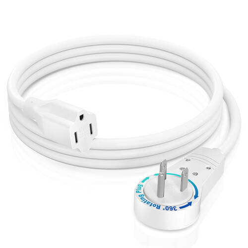 Maximm Cable 360° Rotating Flat Plug 16 AWG ADW-360-3103-W